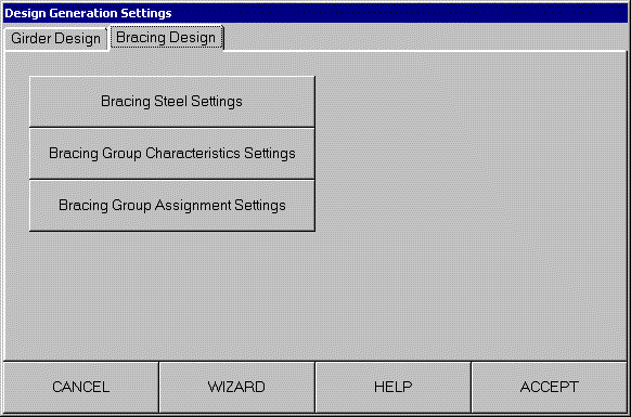 Overview of Design Generation Settings in Girder System Projects